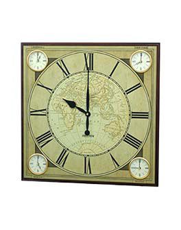 5 Time Zone Rhythm Wall Clock - CMW904NR06 - Timecentre