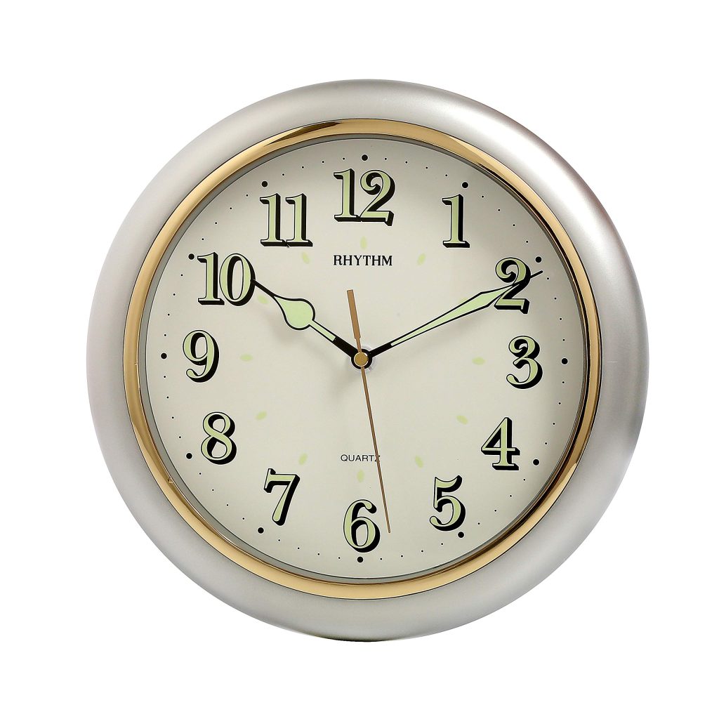 Rhythm Wall Clock CMG710NR19 GLOW IN THE DARK - Timecentre